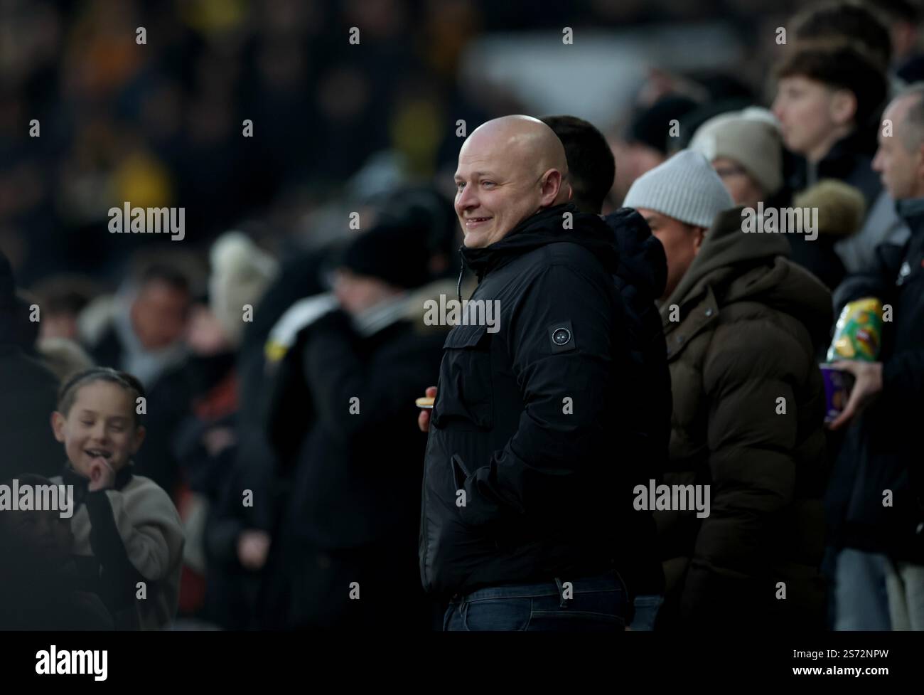 A Derby County fan in the stands during the Sky Bet Championship match ...