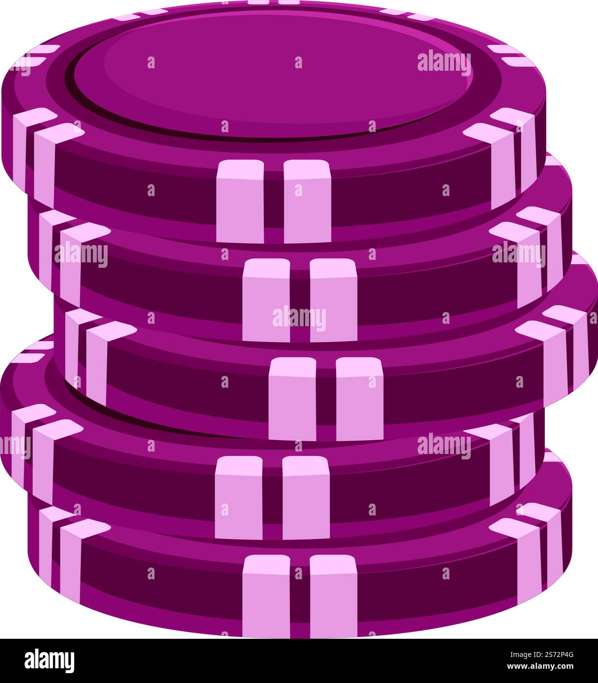 Purple chips icon cartoon vector. Play card. Deck game. Purple chips ...