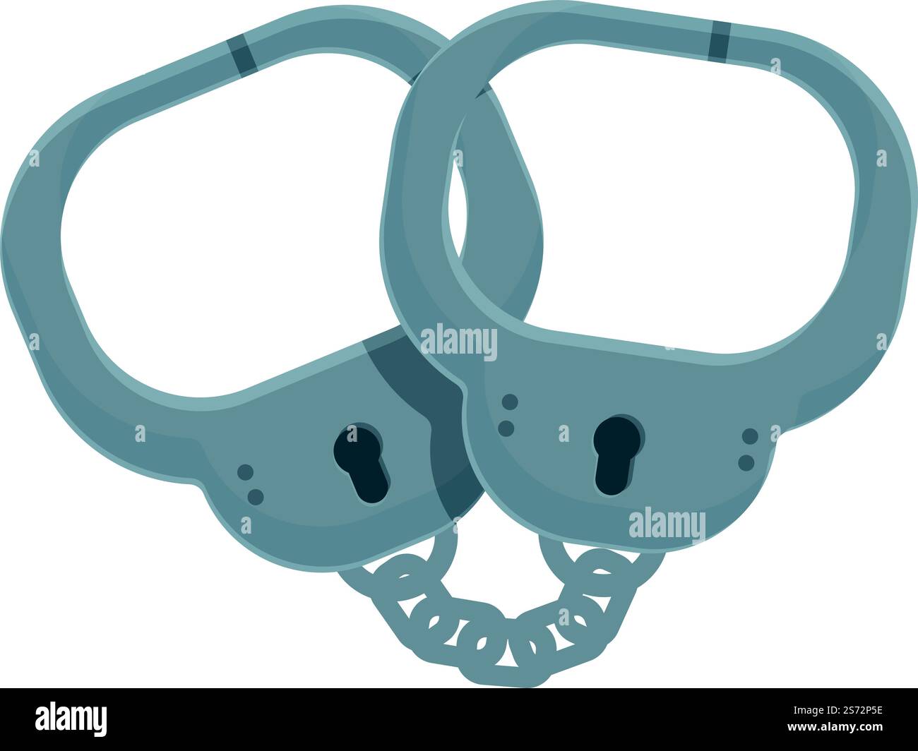 Crime handcuff icon cartoon vector. Hand police. Chain cuff. Crime ...