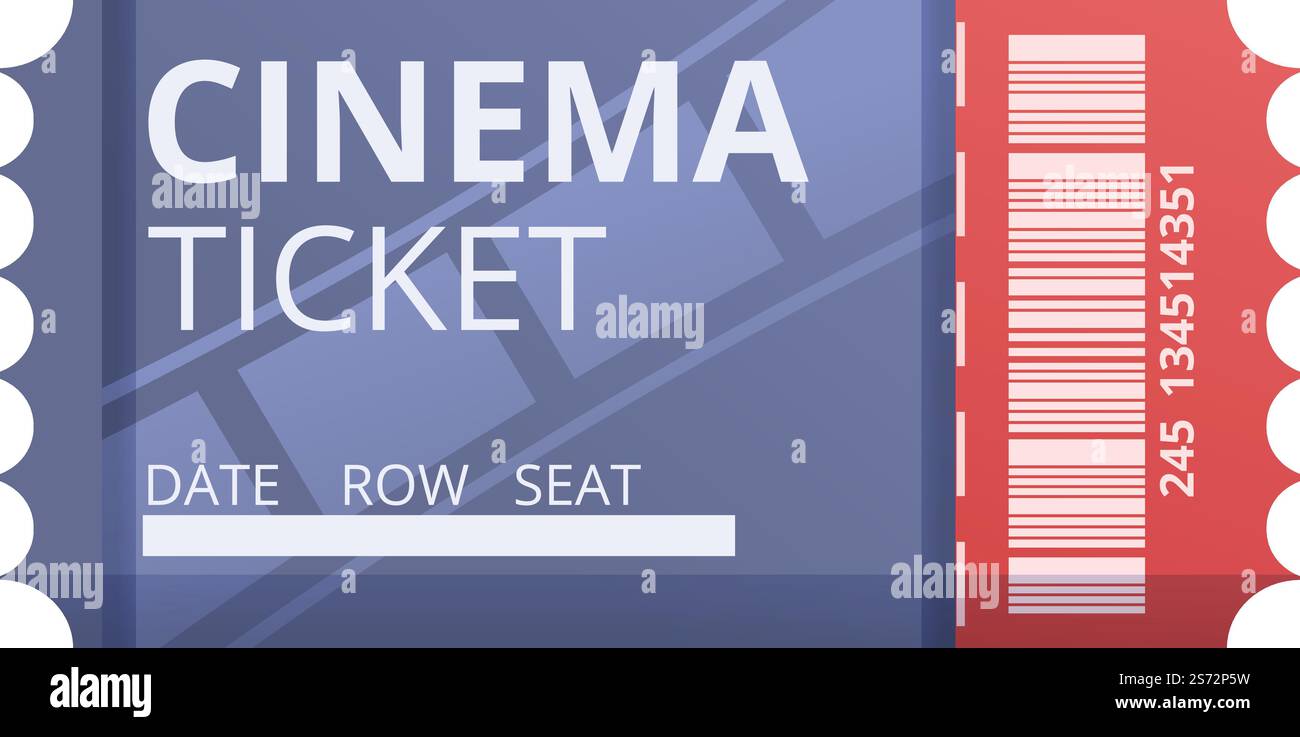 Movie ticket icon cartoon vector. Cinema ticket. Show entry. Movie ...