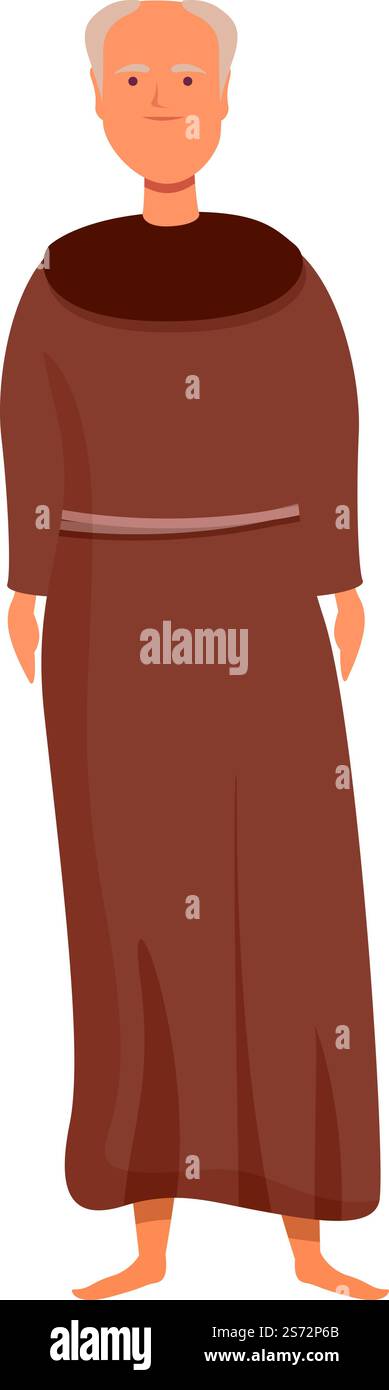 Monk sage icon cartoon vector. Brewer priest. Saint respect. Monk sage ...