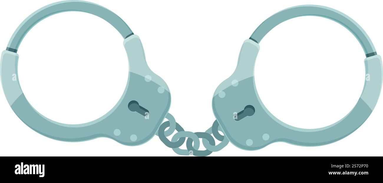 Design handcuff icon cartoon vector. Police crime. Criminal cuff ...