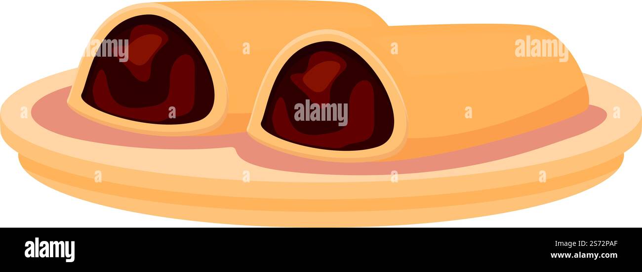 Chocolate roll icon cartoon vector. Cuisine food. Noodle menu ...