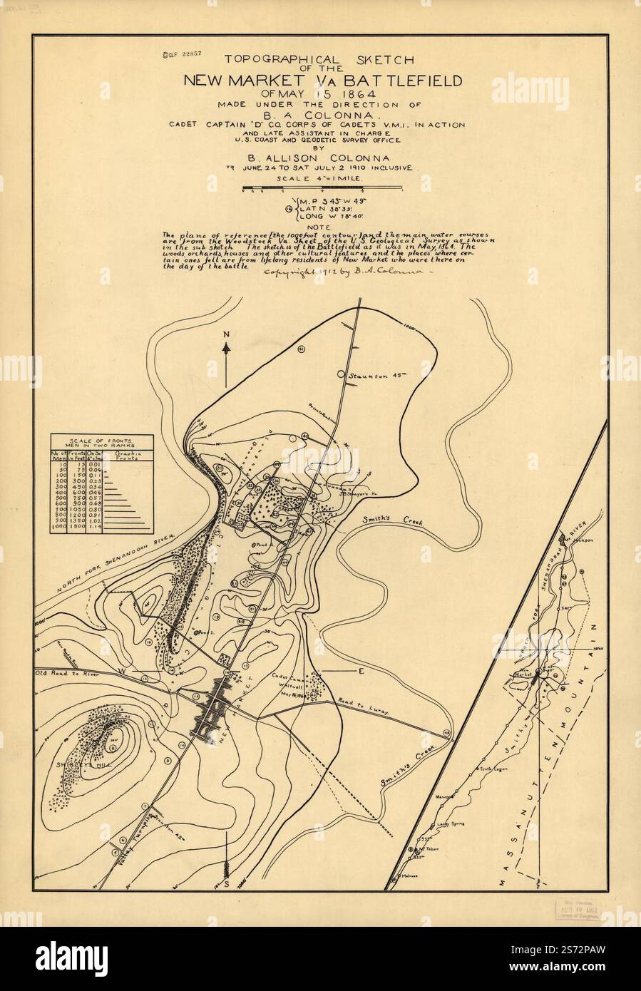 Topographical sketch of the New Market, Va., battlefield of May 15 ...