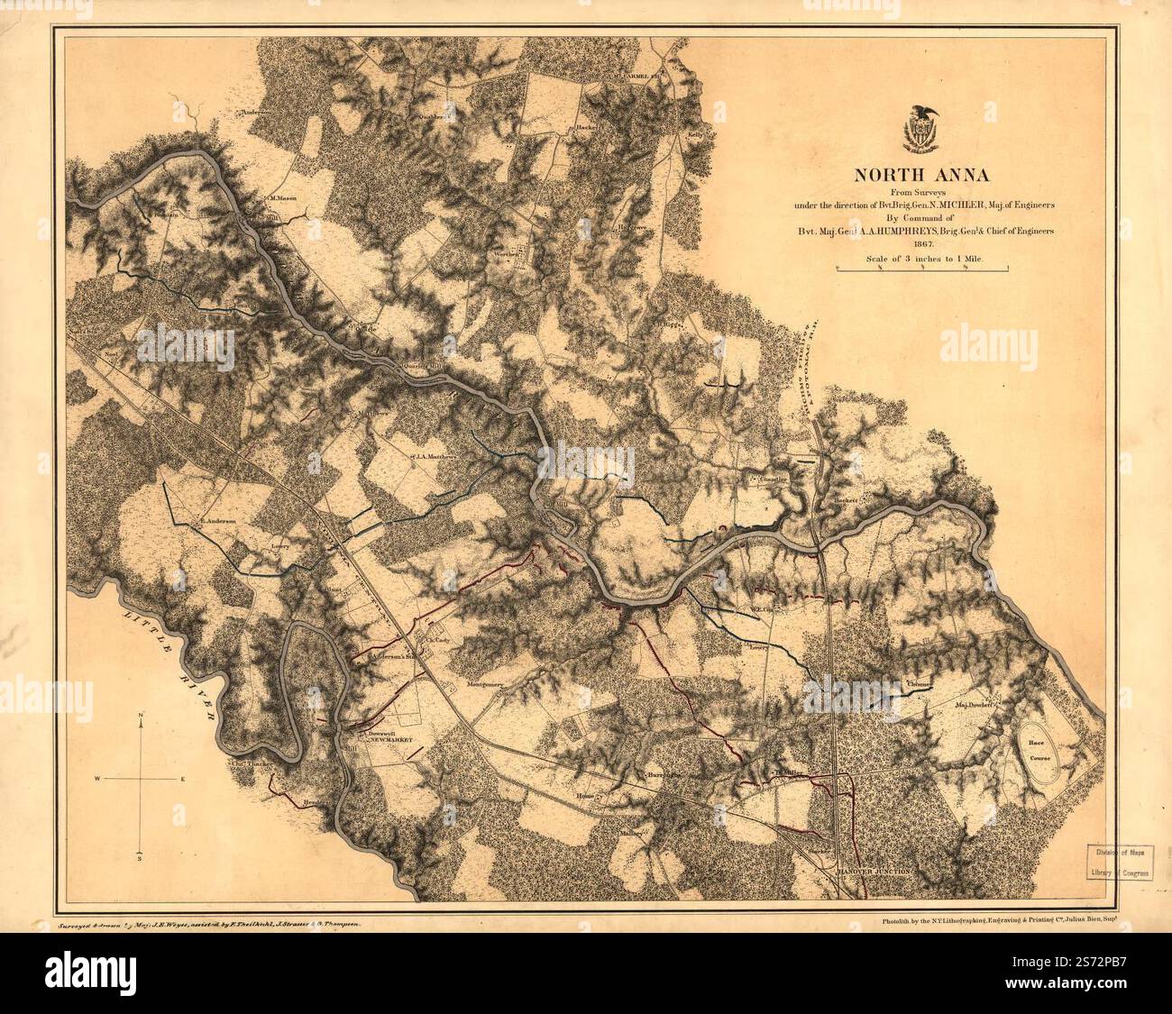 North Anna. [May 1864] 1867 by Michler N. (Nathaniel Stock Photo - Alamy