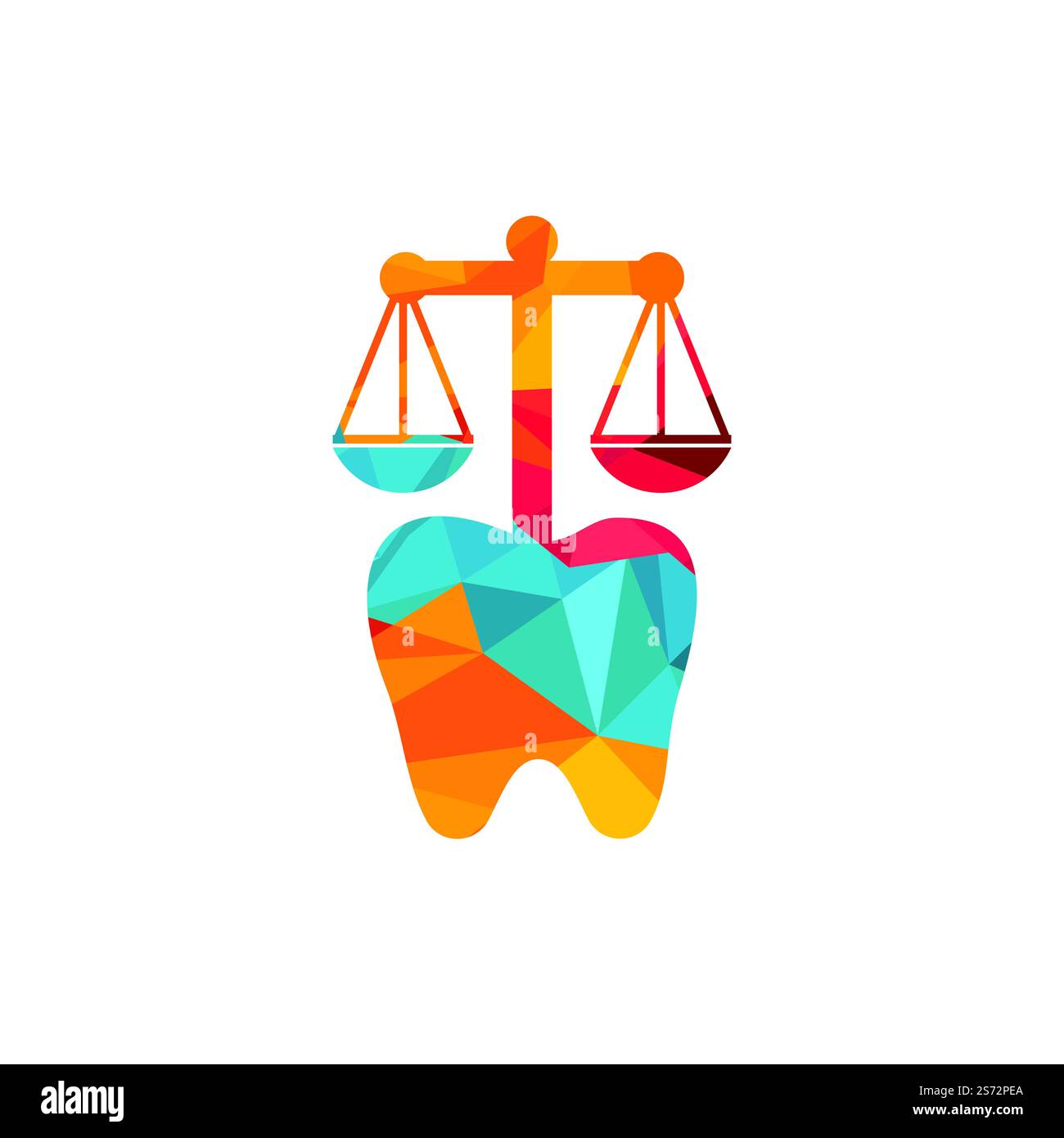 Dental law vector logo design. Tooth and balance icon design Stock ...