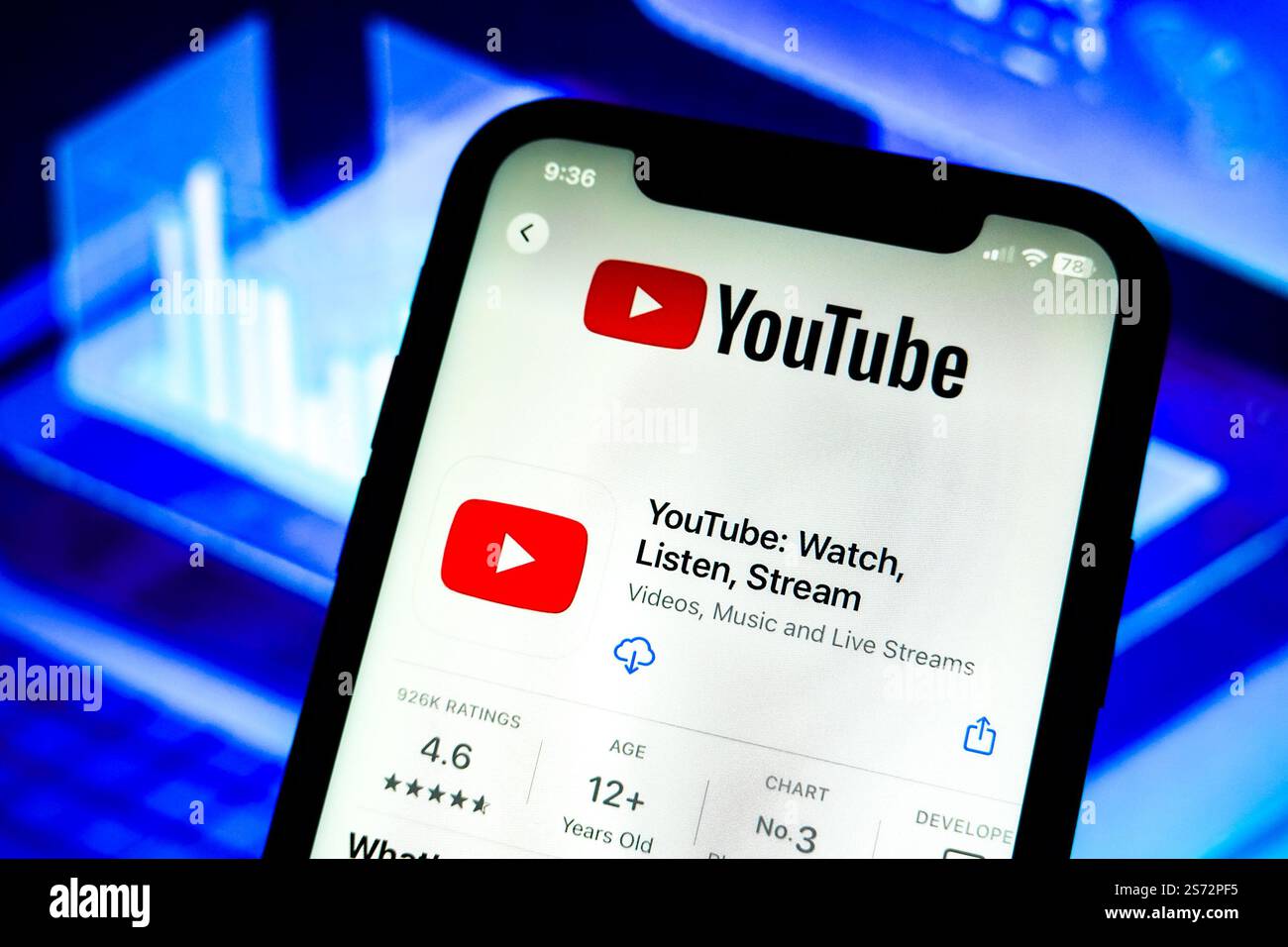 In this photo illustration, a YouTube app logo is displayed on an ...