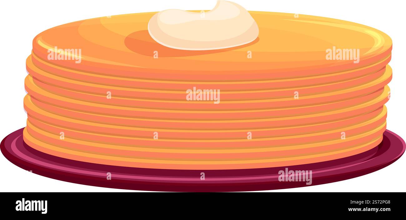 Pancakes icon cartoon vector. Food cuisine. Dinner menu. Pancakes icon ...