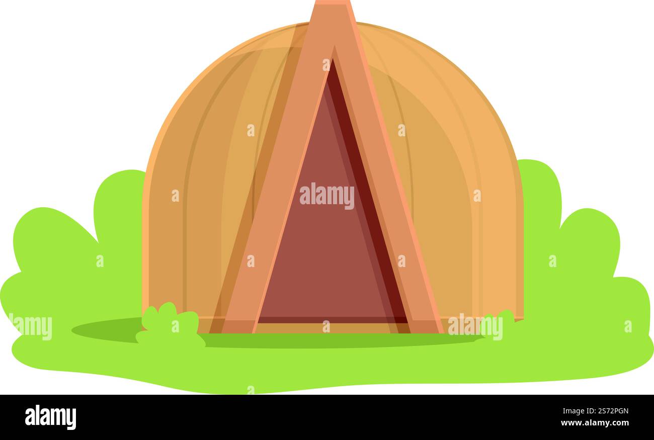 Lodge adventure icon cartoon vector. Tent camping. Nature forest. Lodge ...