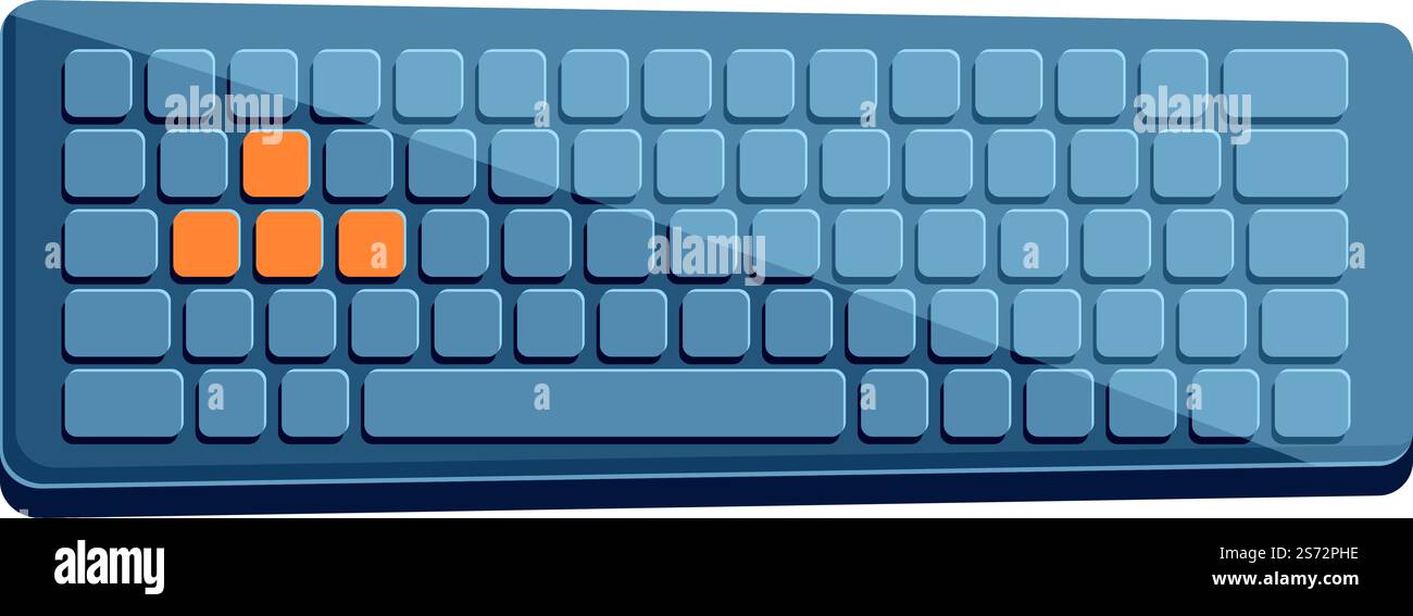 Gaming keyboard icon cartoon vector. Game sport. Gamer pc. Gaming ...