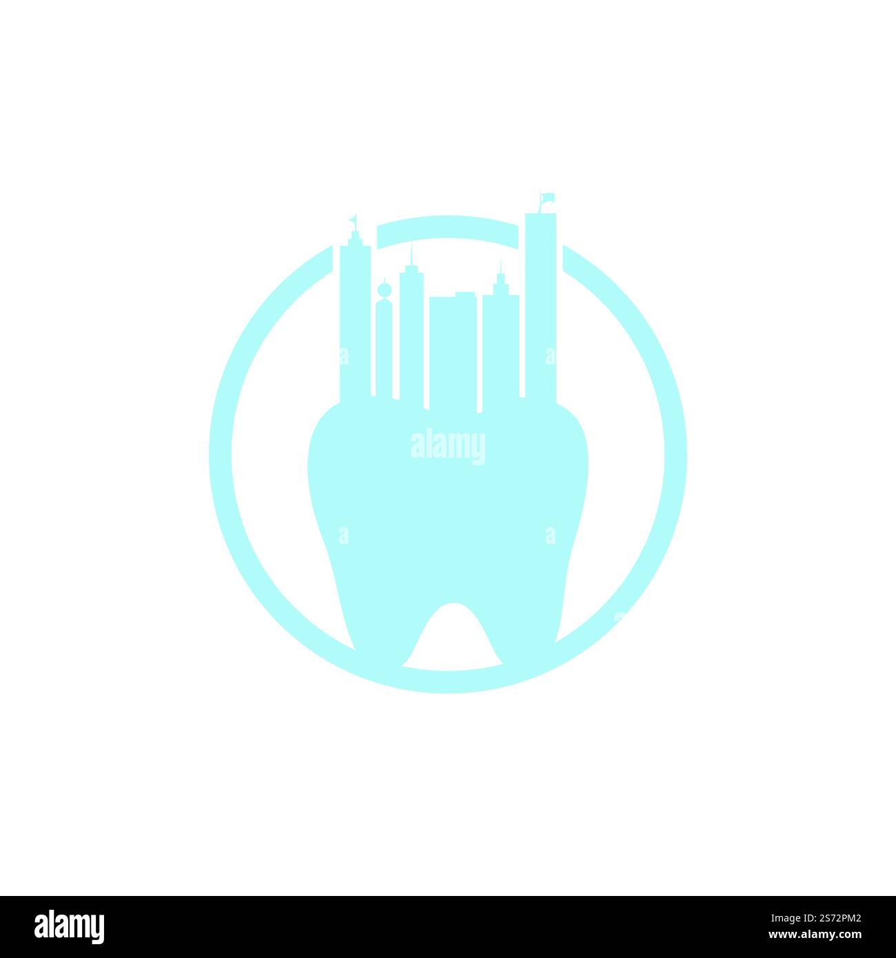 Dental city vector logo design. Modern inspiration dental sign with ...