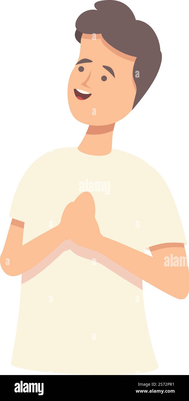 Positive man icon cartoon vector. Happy person. Fast thinking. Positive ...