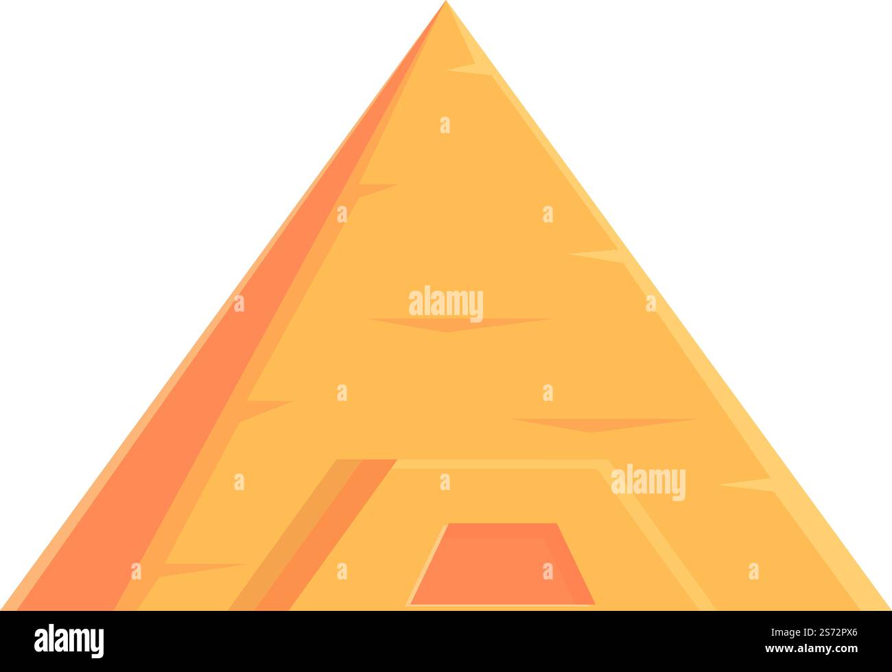 Landscape pyramid icon cartoon vector. Ancient desert. Cairo sand ...