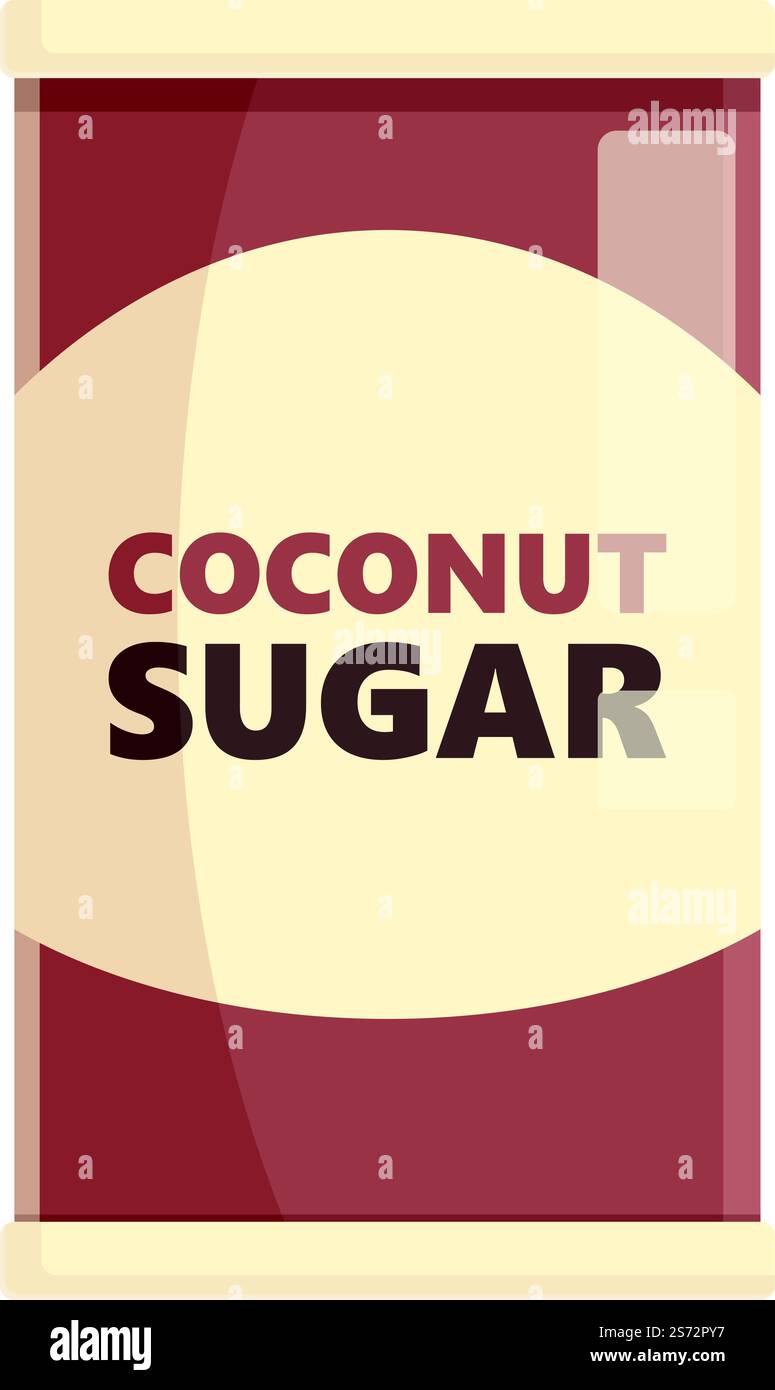 Coconut sugar icon cartoon vector. Food substitute. Vegan syrup ...