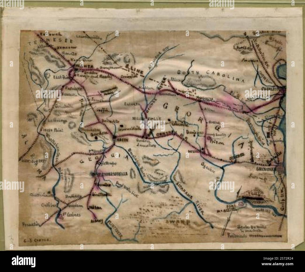 [Map of South Carolina, Georgia, Alabama, and Tennessee.] 1861 by ...