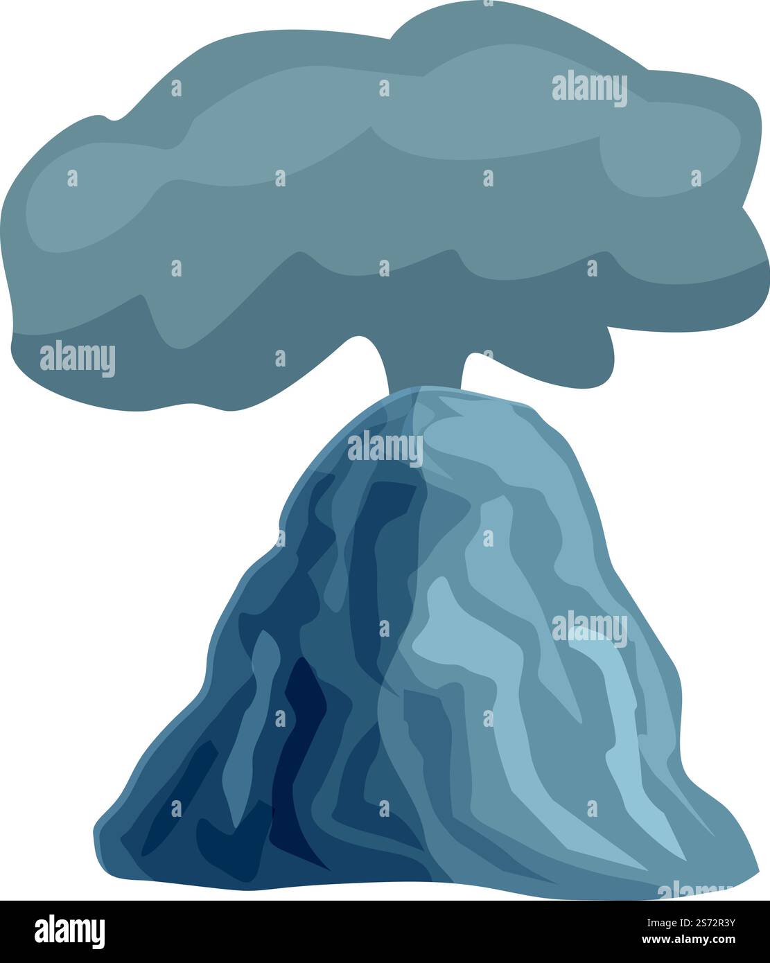 Volcanic eruption icon cartoon vector. Volcano lava. Natural magma ...