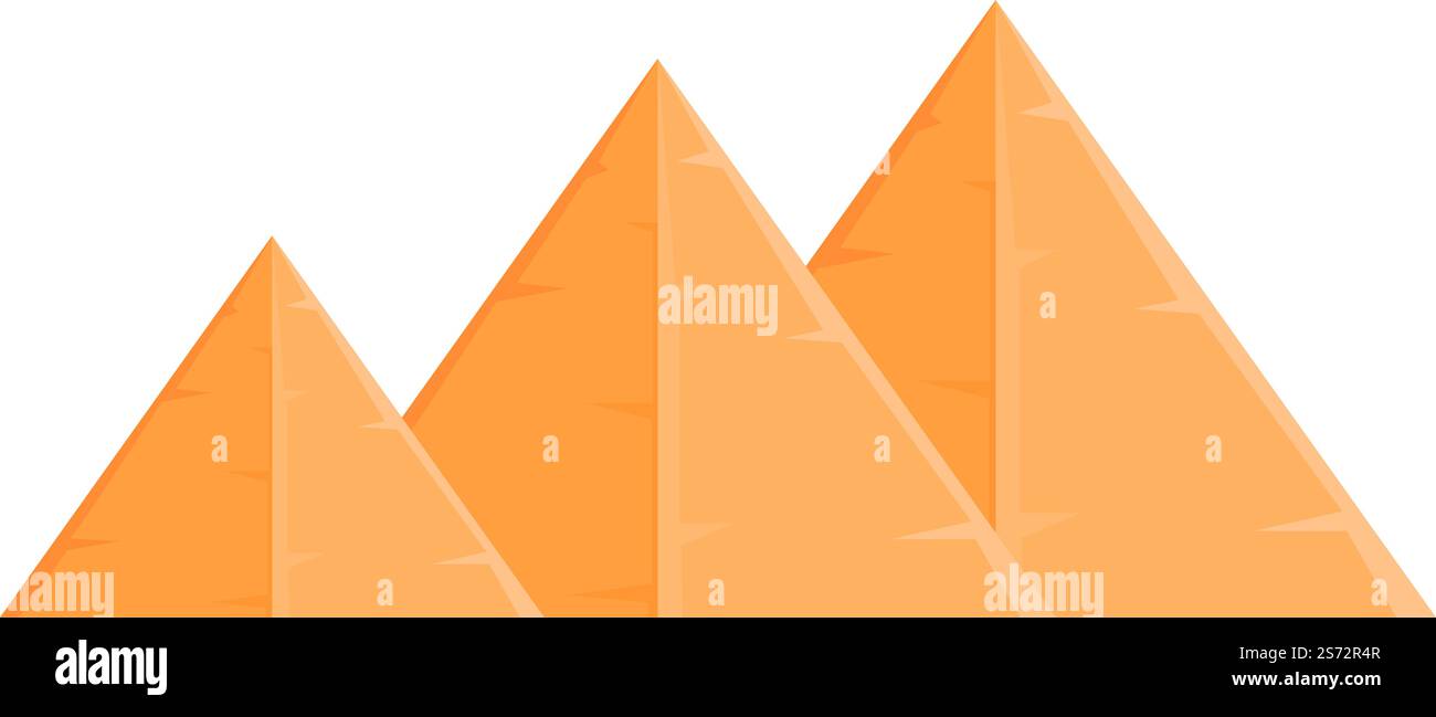 Giza pyramid icon cartoon vector. Egypt desert. Great old. Giza pyramid ...