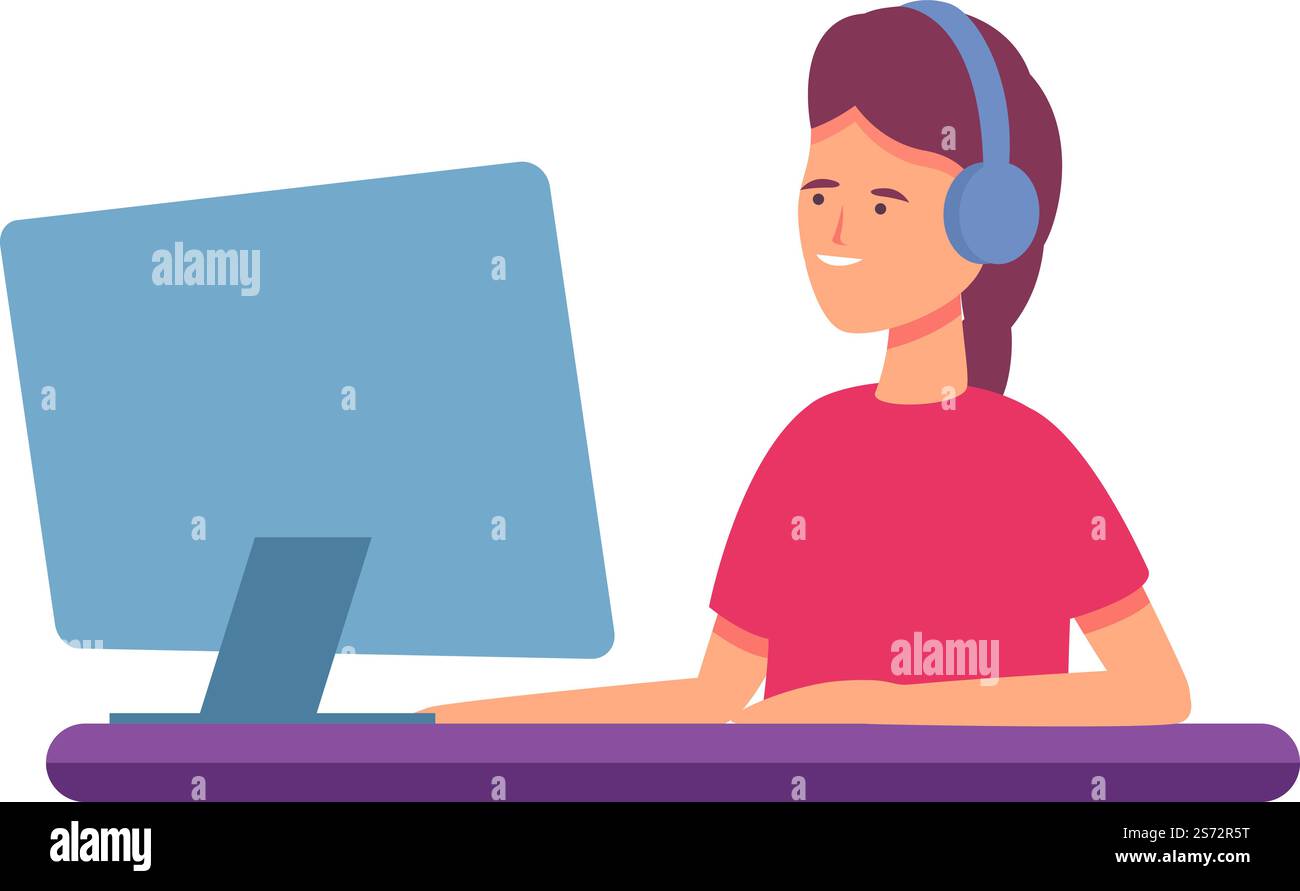 Online study call icon cartoon vector. Kid child. Learn school. Online ...