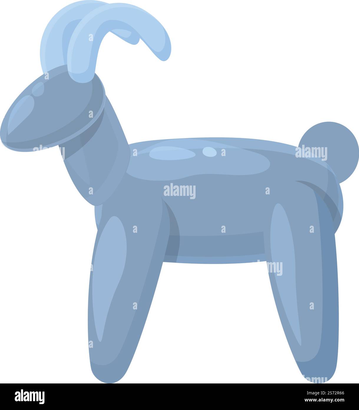 Balloon goat icon cartoon vector. Air toy. Art shape. Balloon goat icon ...