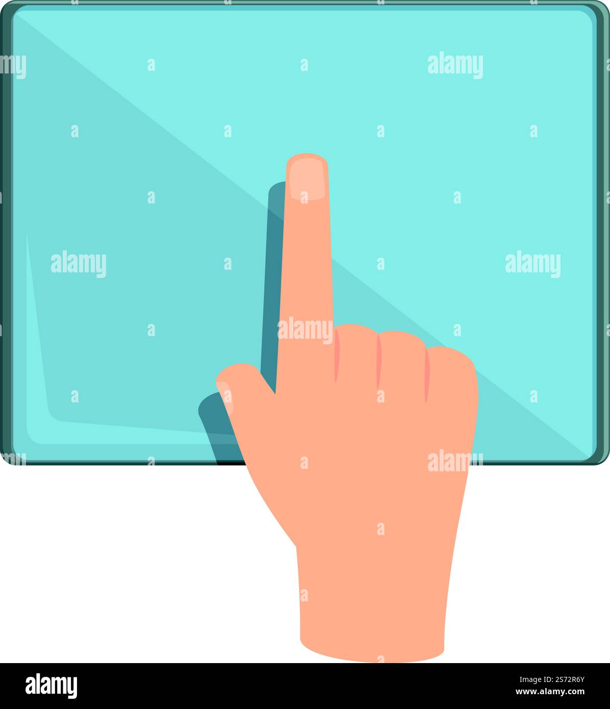 Tablet touch icon cartoon vector. Tablet screen. App cell. Tablet touch ...