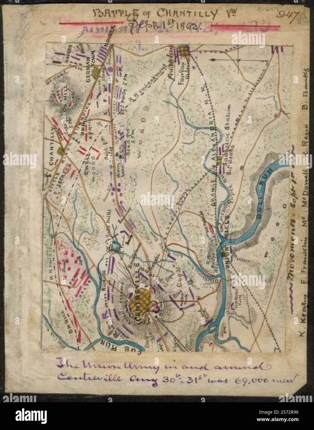 Battle of Chantilly Va. 1862 by Sneden Robert Knox Stock Photo - Alamy