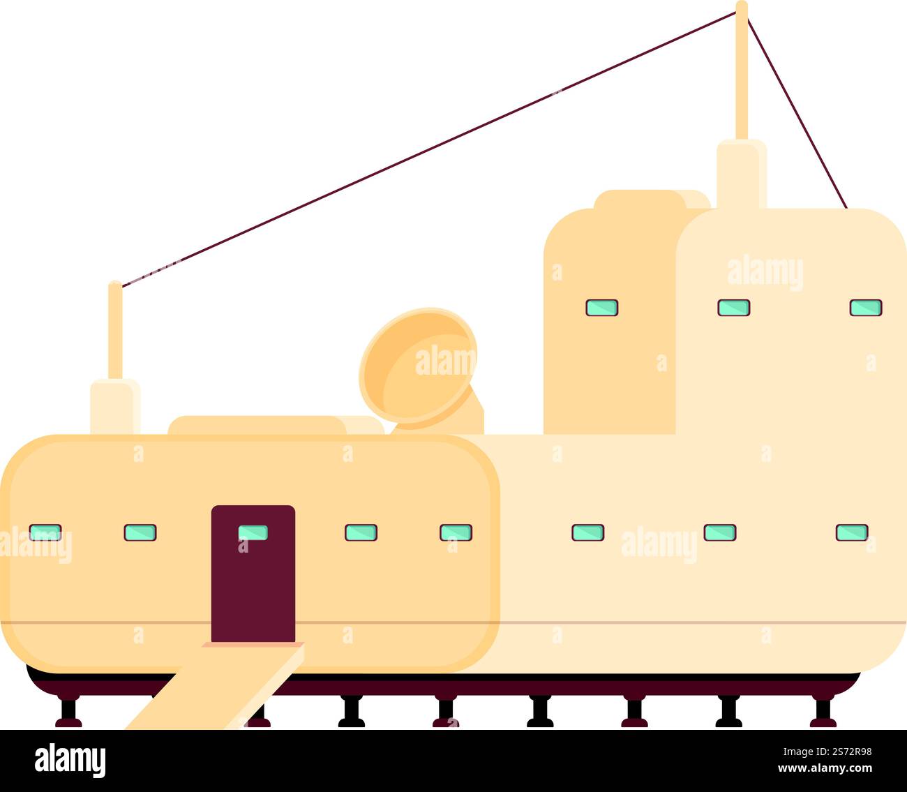 Mars base icon cartoon vector. Space planet. Moon mission. Mars base ...