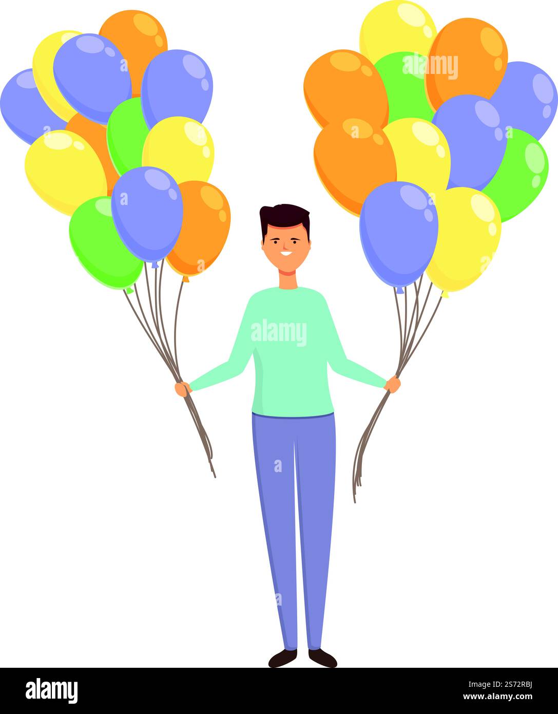 Balloon seller street Stock Vector Images - Alamy