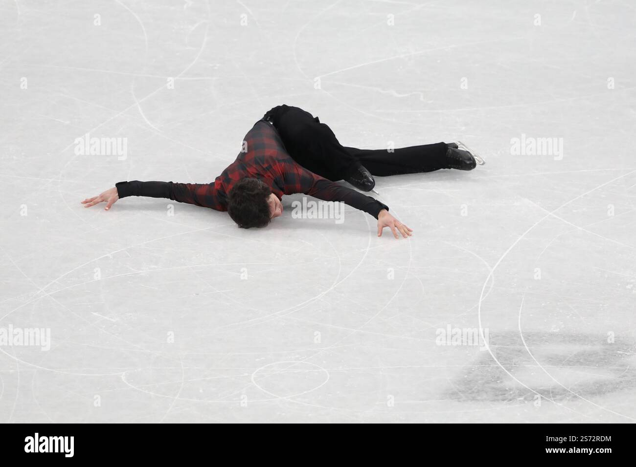 FEB 10, 2022 - Beijing, China: Keegan Messing of Canada face down on ...