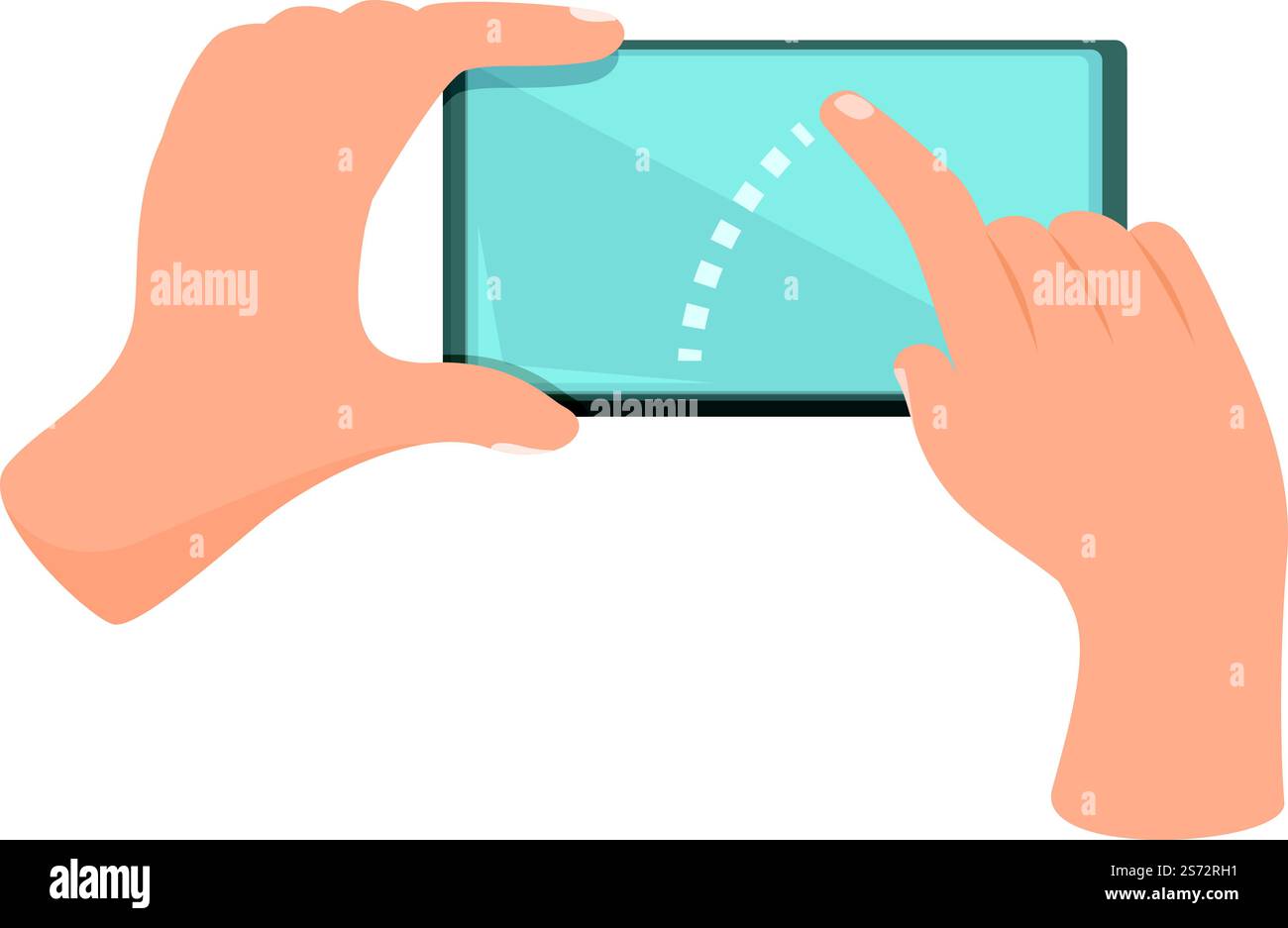 Finger touch move icon cartoon vector. Phone screen. Mobile app. Finger ...