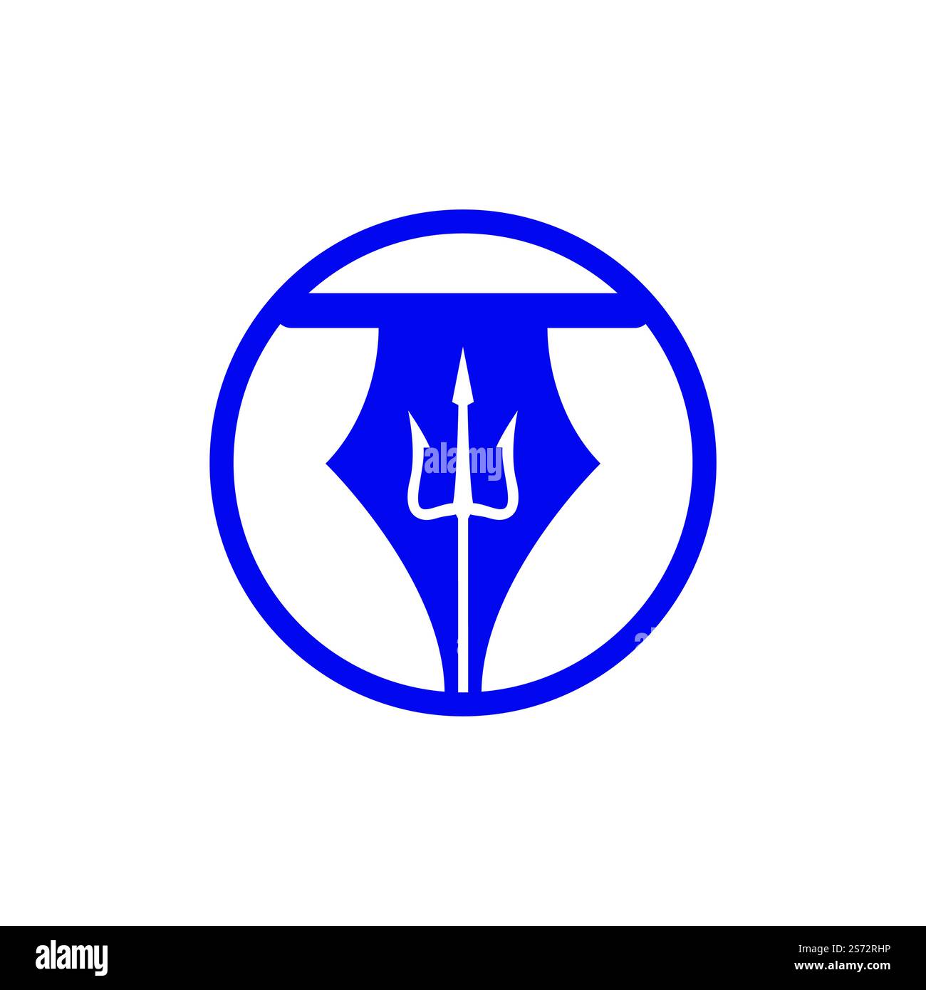 Pen trident vector logo design. Trident and nib icon illustration Stock ...