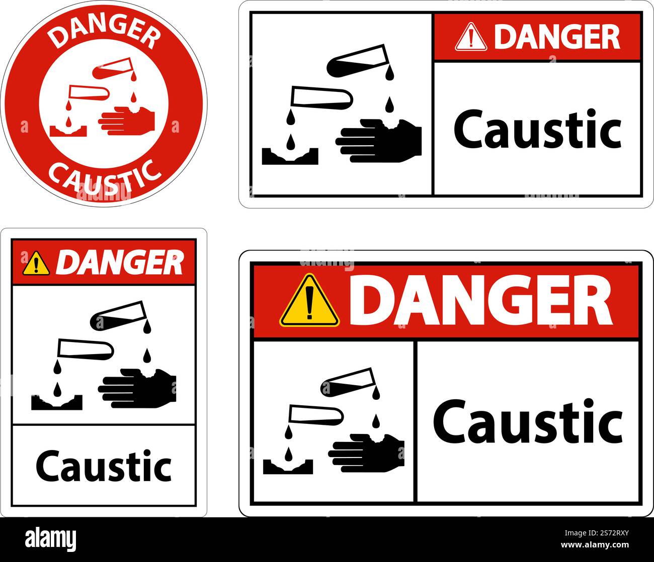 Danger Caustic Symbol Sign On White Background Stock Vector Image & Art ...