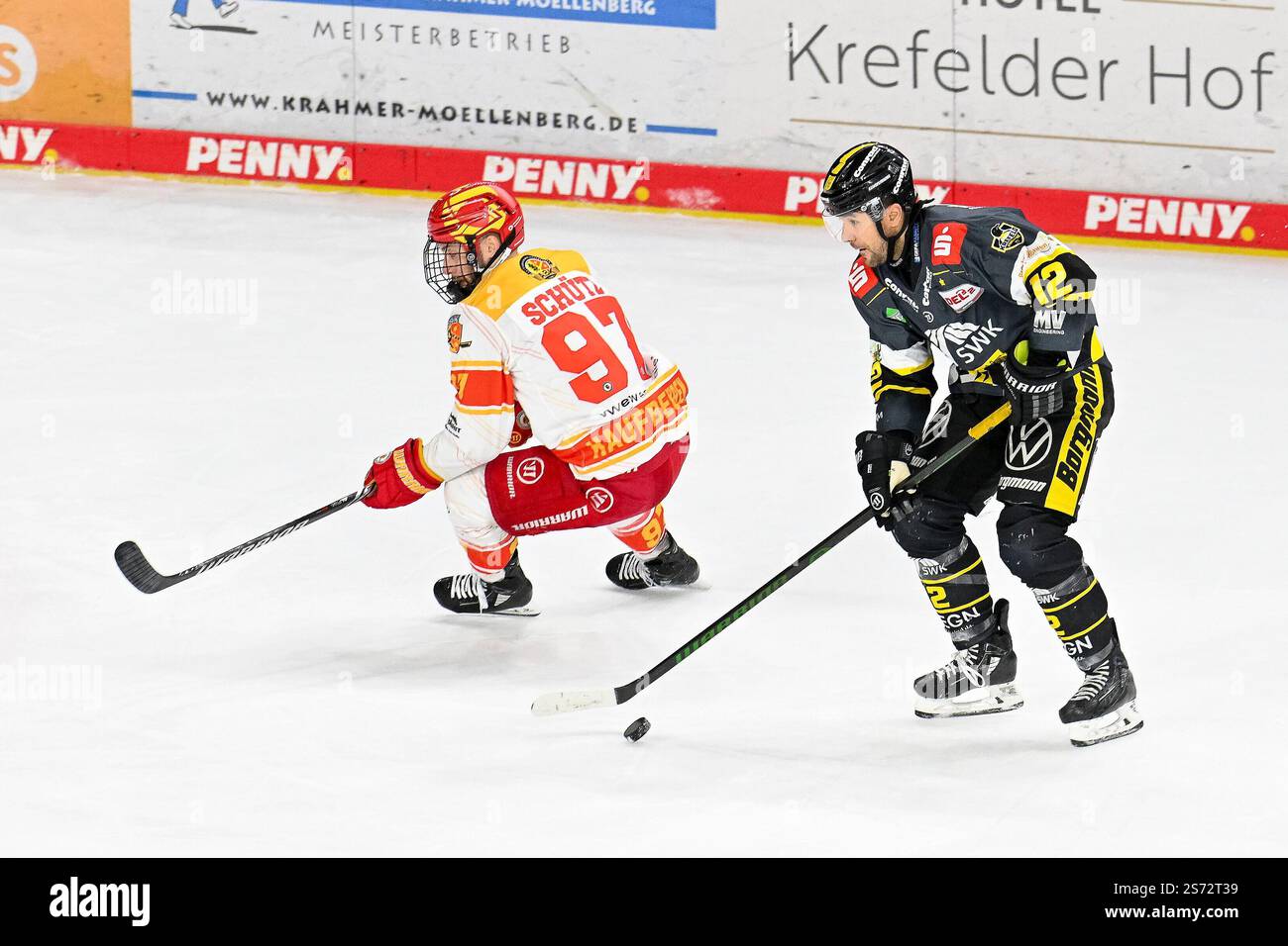 Eishockey DEL2 - 24/25 - 37. Spieltag: Krefeld Pinguine vs ESVK ...