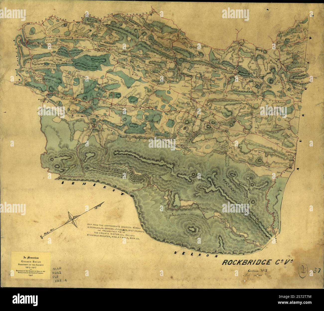Rockbridge Co., Va. Section no. 3. 1863 by Confederate States of ...