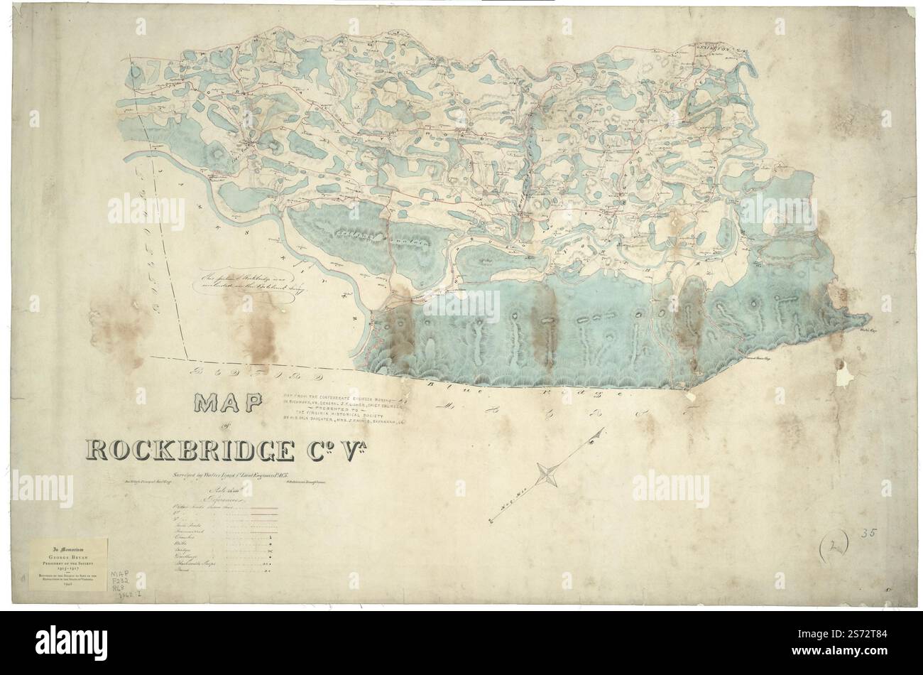 Map of Rockbridge Co. Va. 1863 by Confederate States of America. Army ...