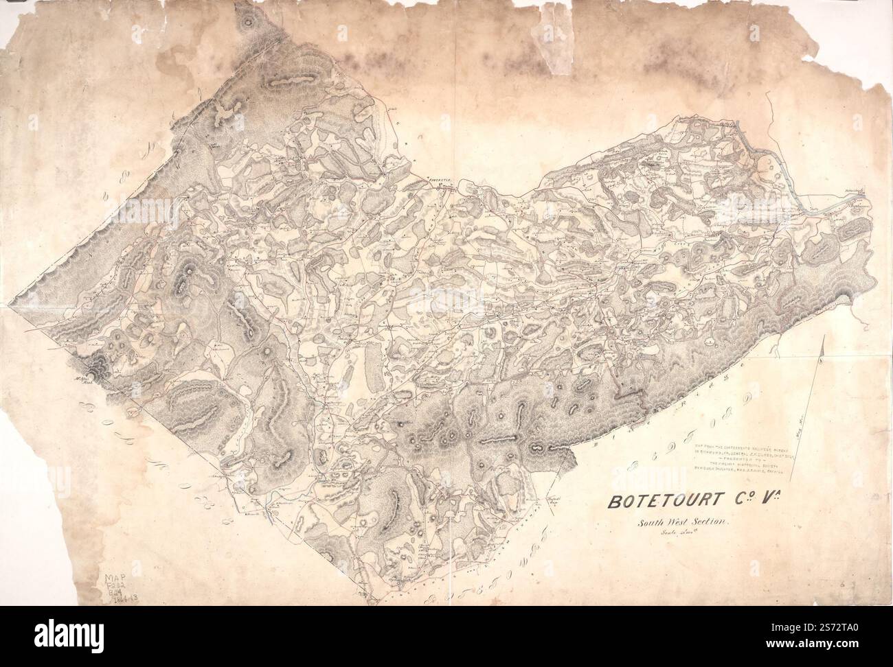 Botetourt Co., Va. South west section. 1864 by Confederate States of ...