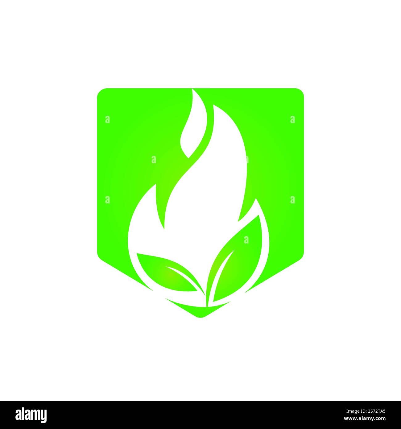 Fire leaf vector logo design. Eco green alternative energy logo design ...