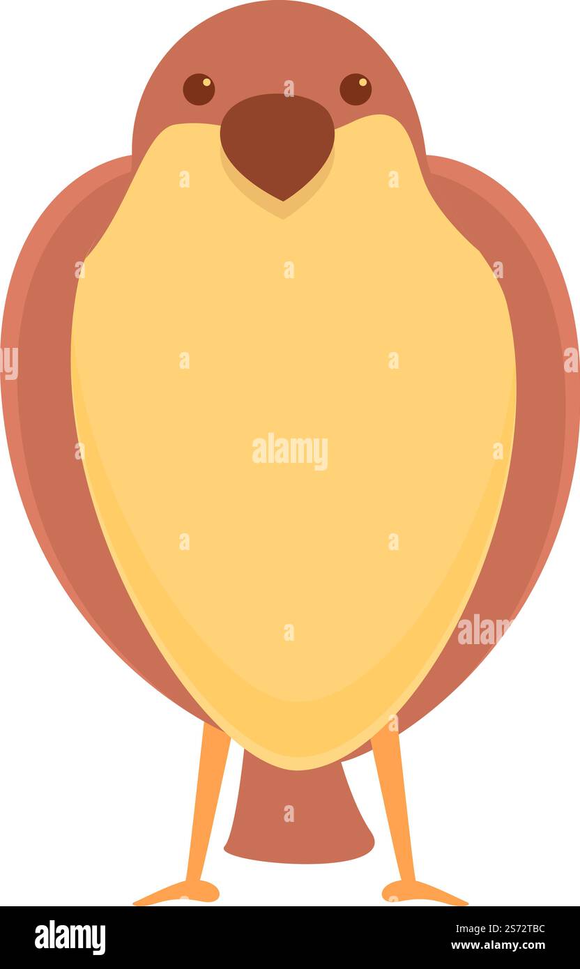 Stand sparrow icon cartoon vector. Bird animal. Sitting branch. Stand ...