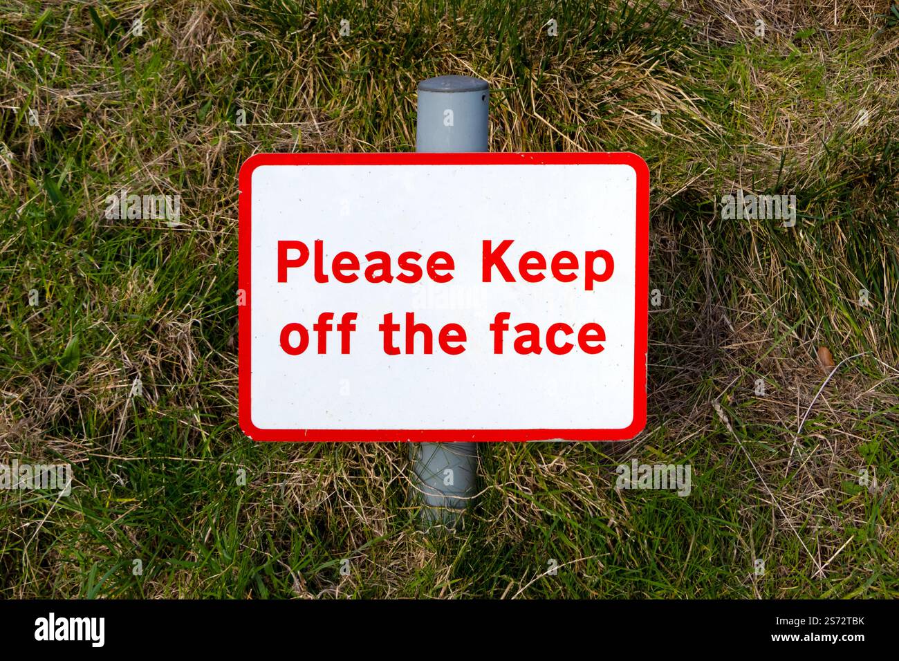 funny sign "please keep off the face" Northumberlandia tourist ...