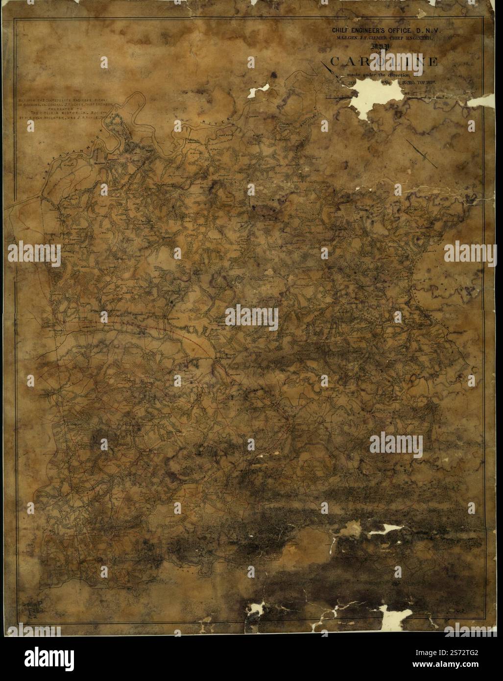 Map of Caroline. 1864 by Confederate States of America. Army. Dept. of ...