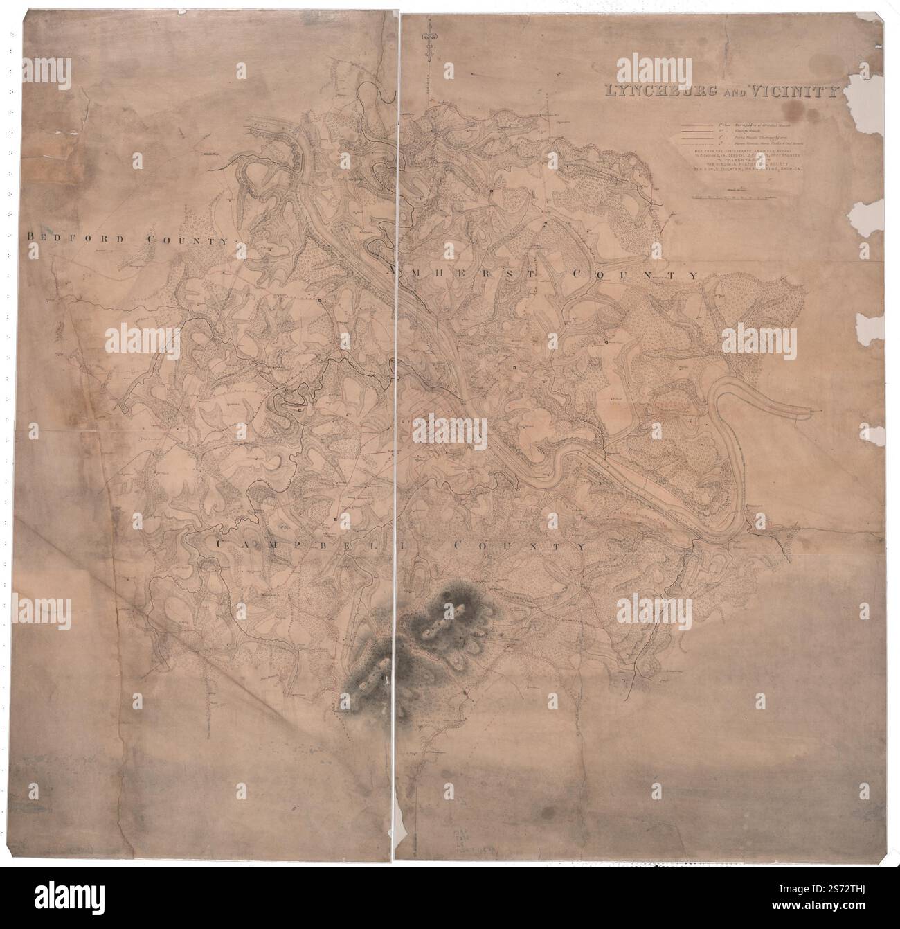 Lynchburg and vicinity 1864 by Confederate States of America. Army ...