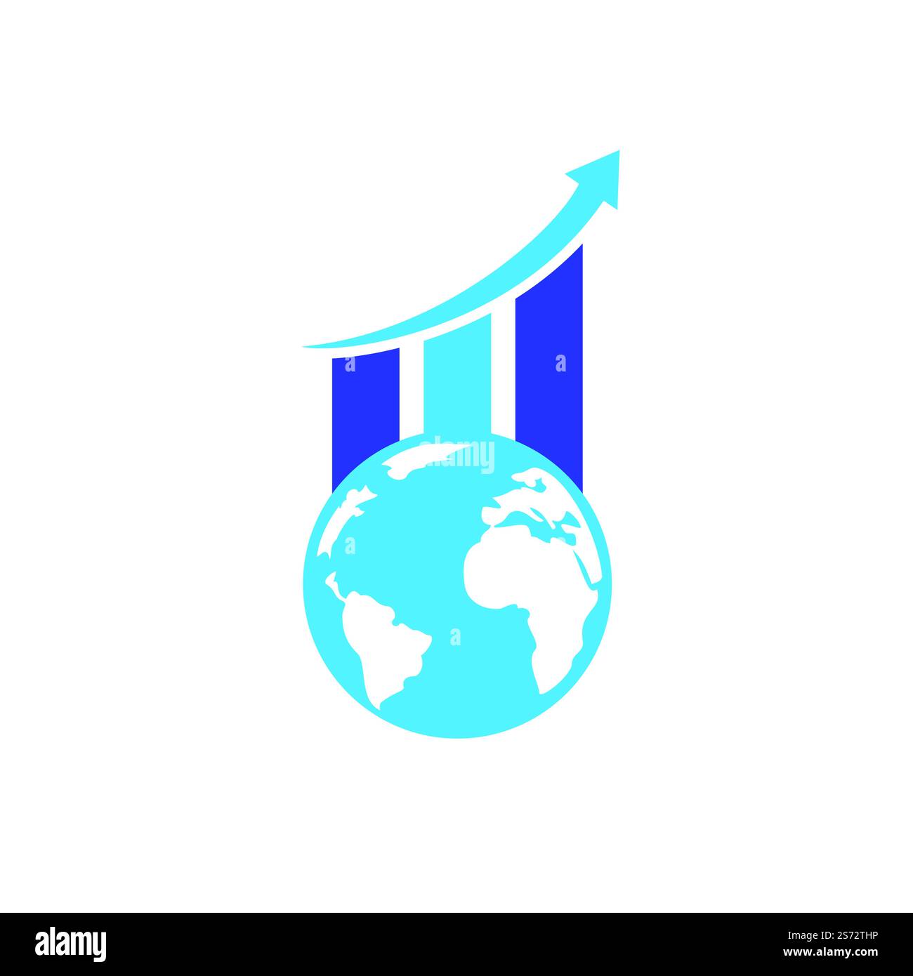 World Stats vector logo design template. World finance logo design ...