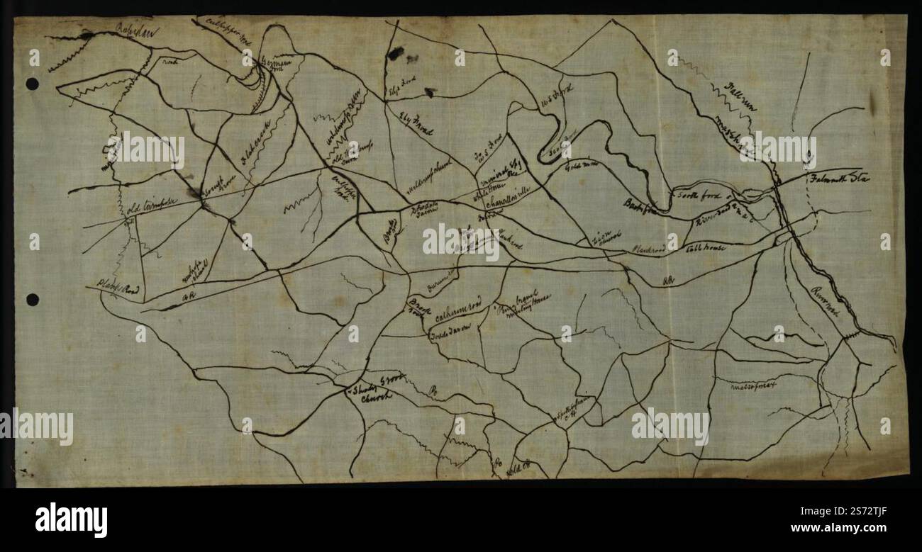 [Map of the vicinity of Chancellorsville, Va.] 1863 Stock Photo - Alamy