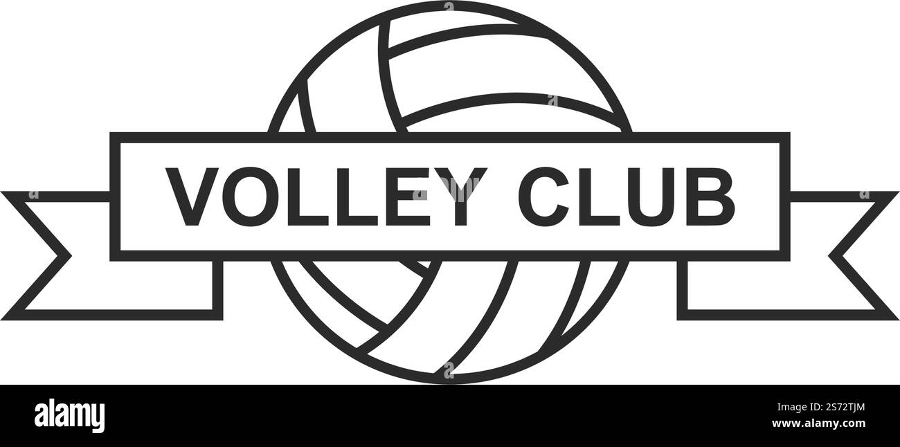 Volley ball logo vector flat design template Stock Vector Image & Art ...