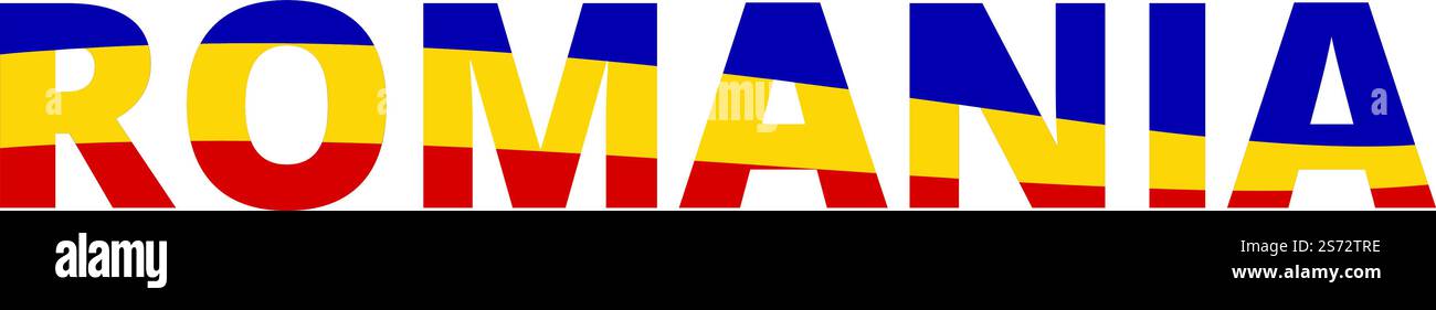 Romania text icon cartoon vector. Romanian map. National day. Romania ...