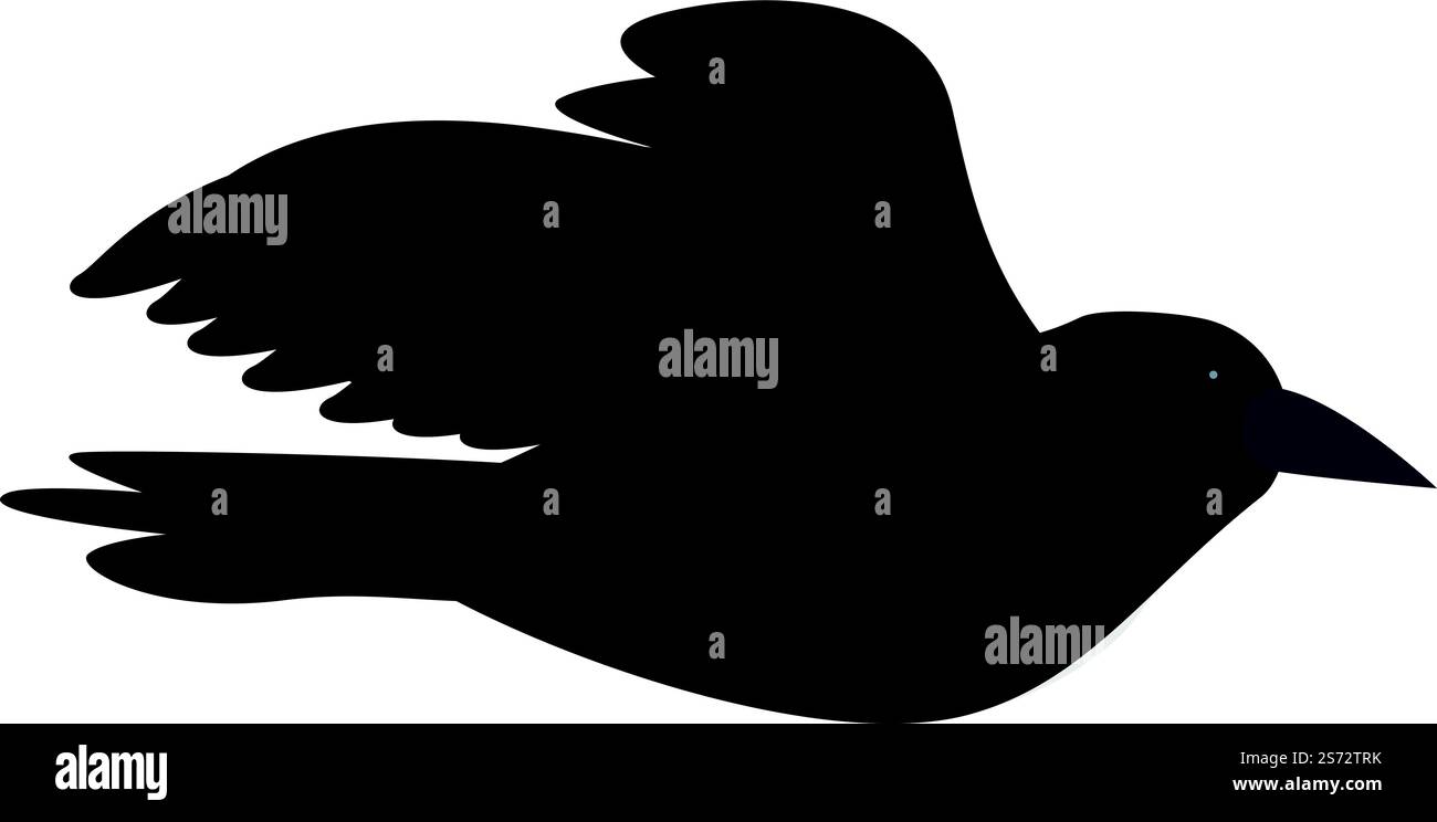 Fly crow icon cartoon vector. Raven bird. Art feather. Fly crow icon ...
