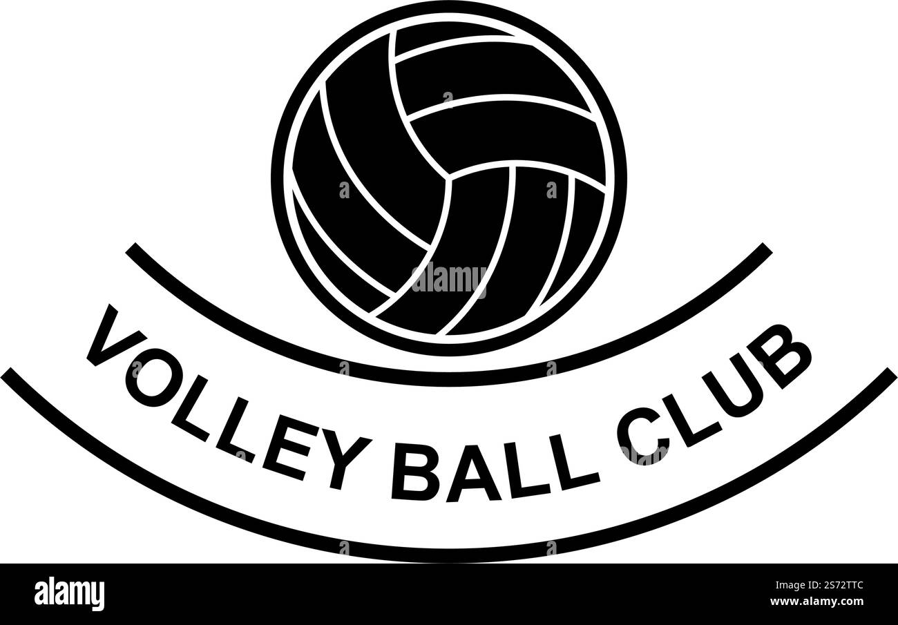 Volley ball logo vector flat design template Stock Vector Image & Art ...