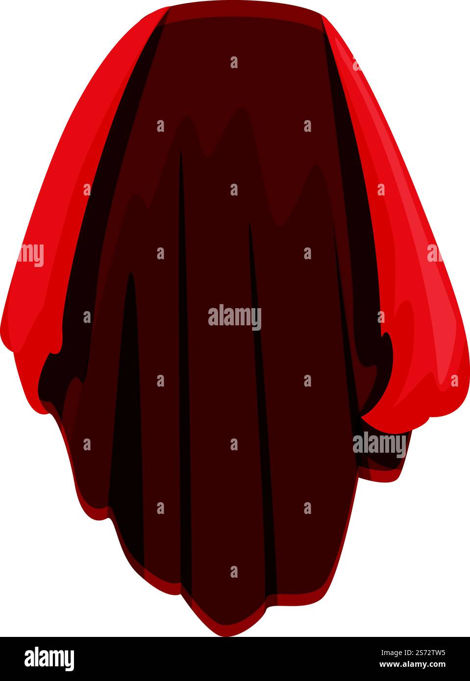 Cover cloak icon cartoon vector. Vampire hero. Red mantle. Cover cloak ...