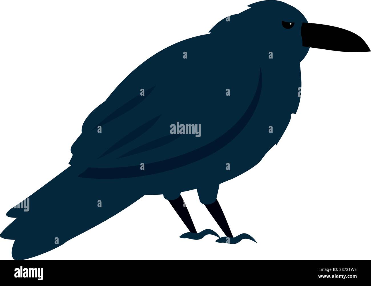 Raven bird icon cartoon vector. Flight death. Ink animal. Raven bird ...