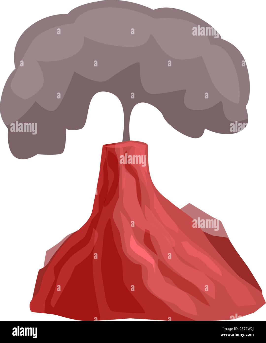 Volcano disaster icon cartoon vector. Volcanic eruption. Crater magma ...