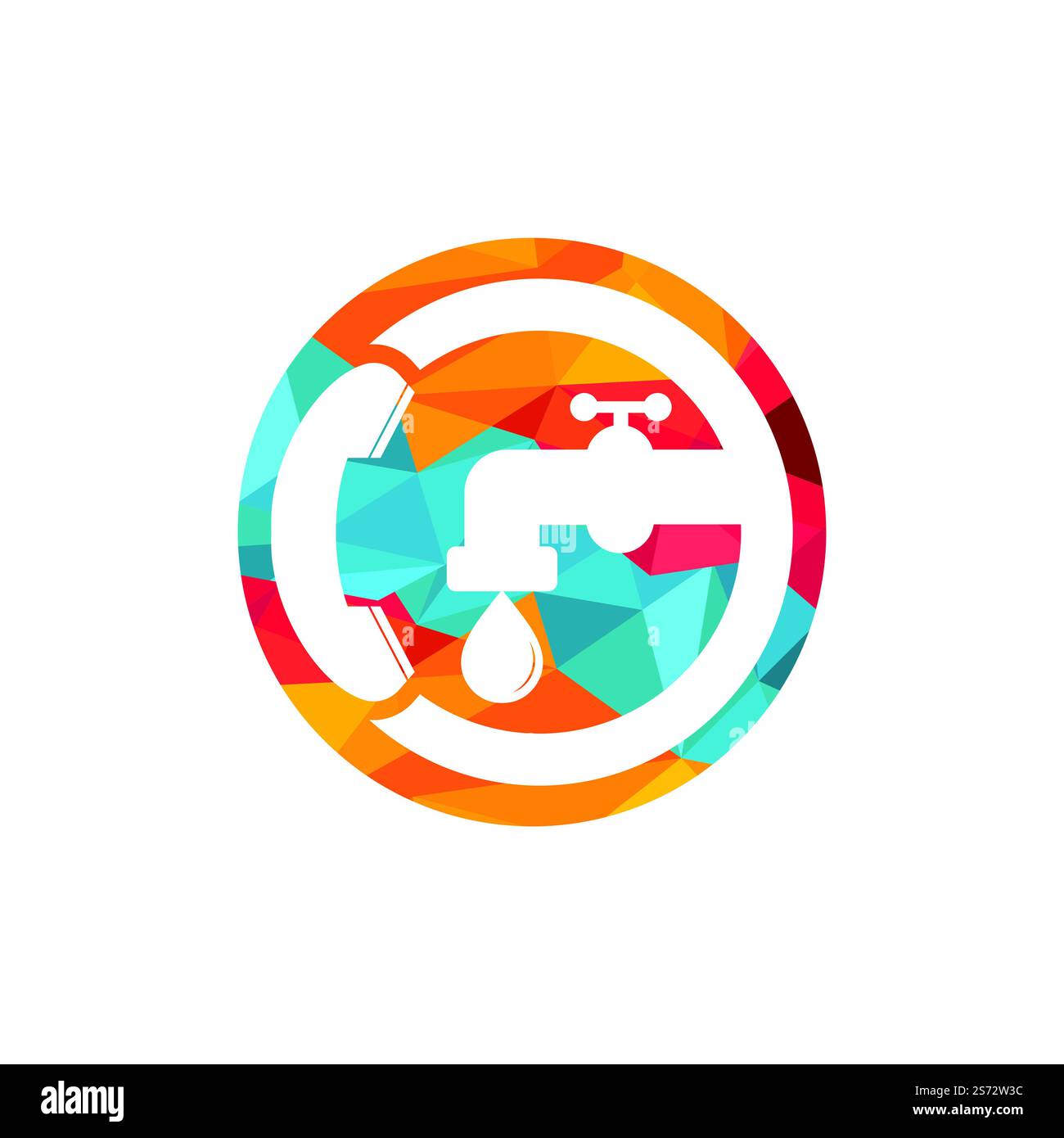 Plumber service call vector logo design. Water service logo concept ...